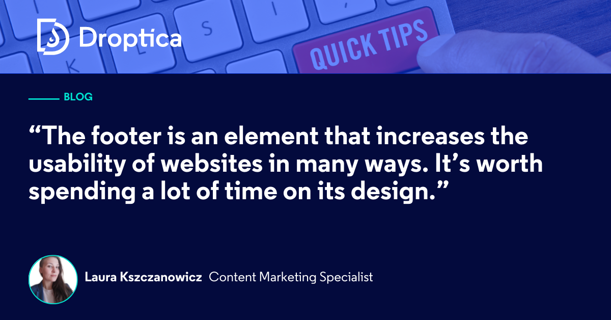 What to put in website footer and why is it important? | Droptica
