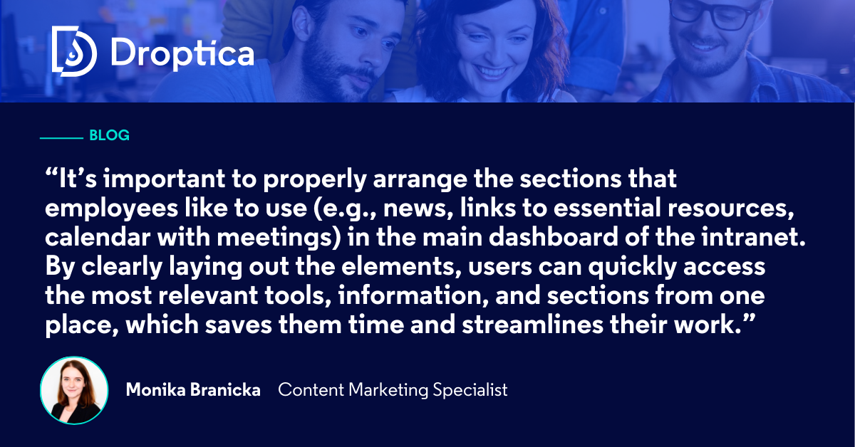 Intranet features for your business - 13 examples | Droptica