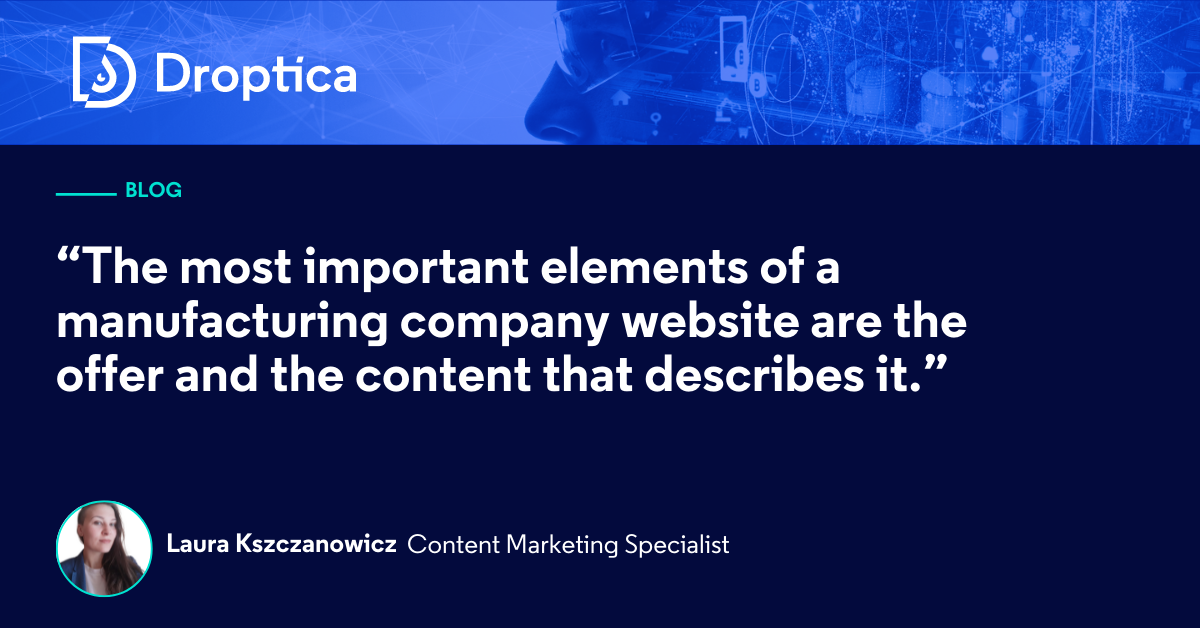 Best website design for manufacturing - examples | Droptica