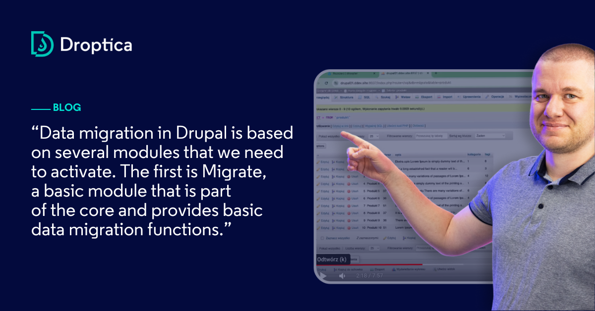 Data migration to Drupal - product example | Droptica
