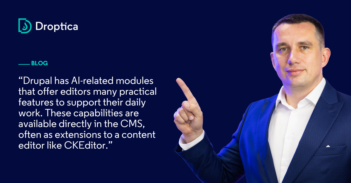 Drupal for marketers, editors, and HR - 13 features | Droptica