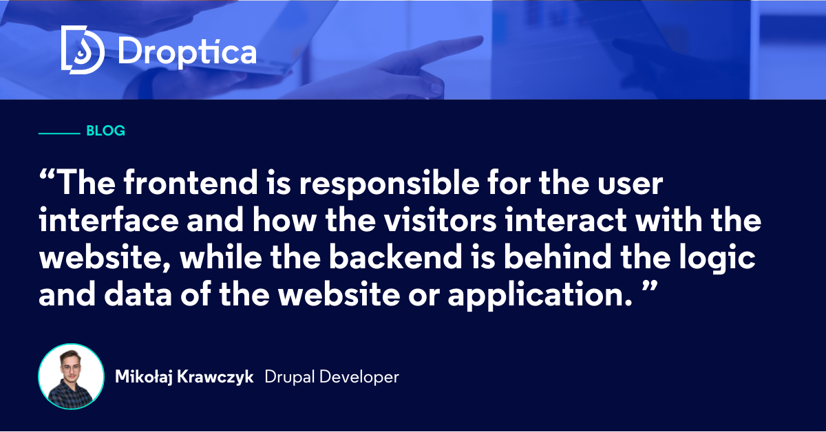 Frontend vs backend - differences and dependencies | Droptica