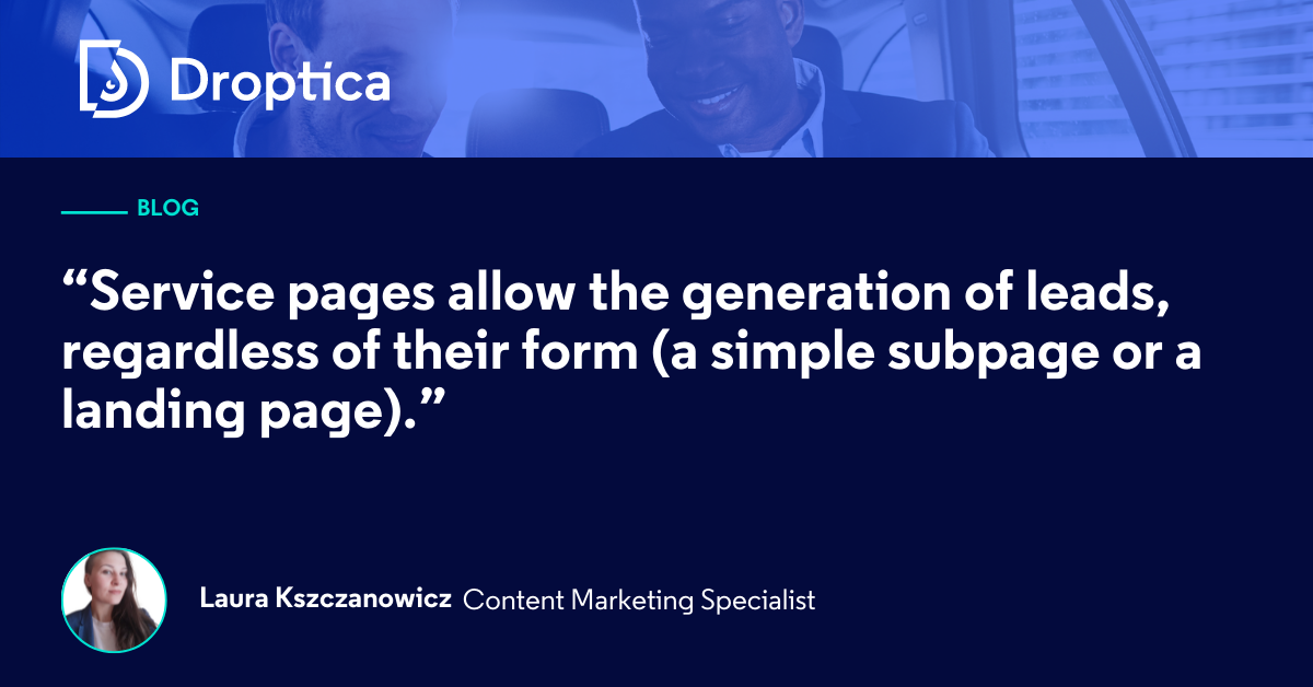 7 services page examples and tips for creating such sites | Droptica