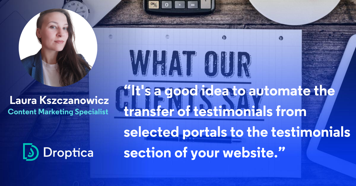 Testimonials on a website: definition and examples | Droptica