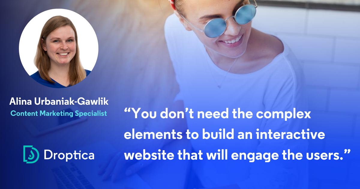 What is an interactive website and what are its elements?