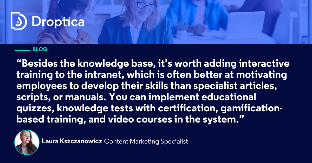 12 intranet content ideas worth trying out in your system | Droptica