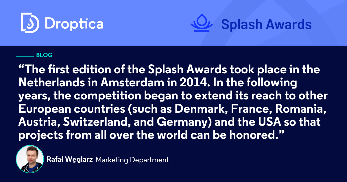 Splash Awards Nederland 2023 - event overview | Droptica