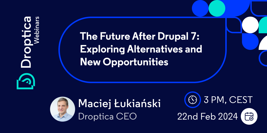 Join our free online webinar about Drupal 7 websites | Droptica